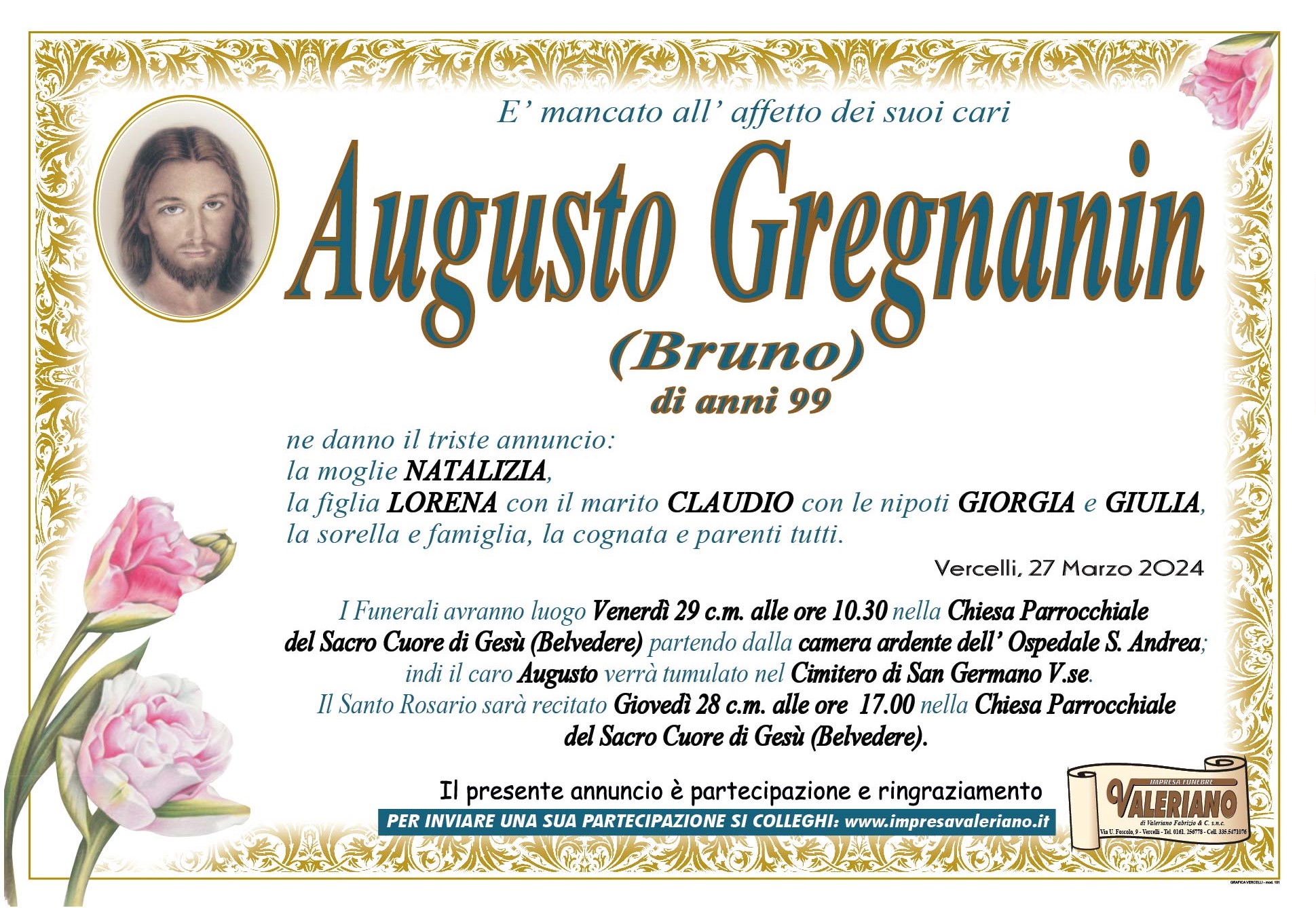 AUGUSTO GREGNANIN - VercelliOggi.it