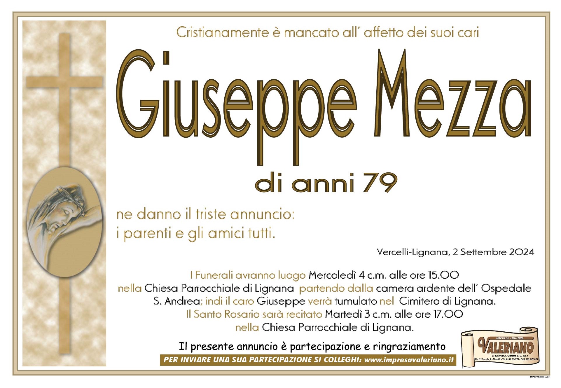 GIUSEPPE MEZZA - VercelliOggi.it