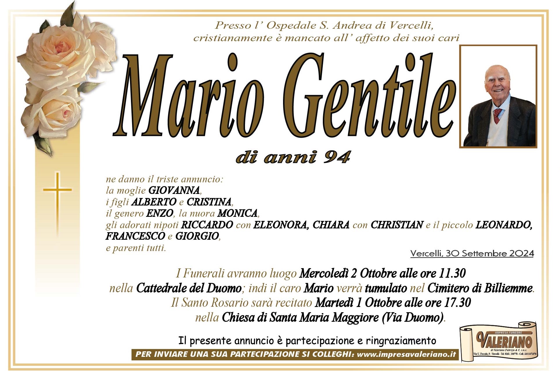 MARIO GENTILE - VercelliOggi.it