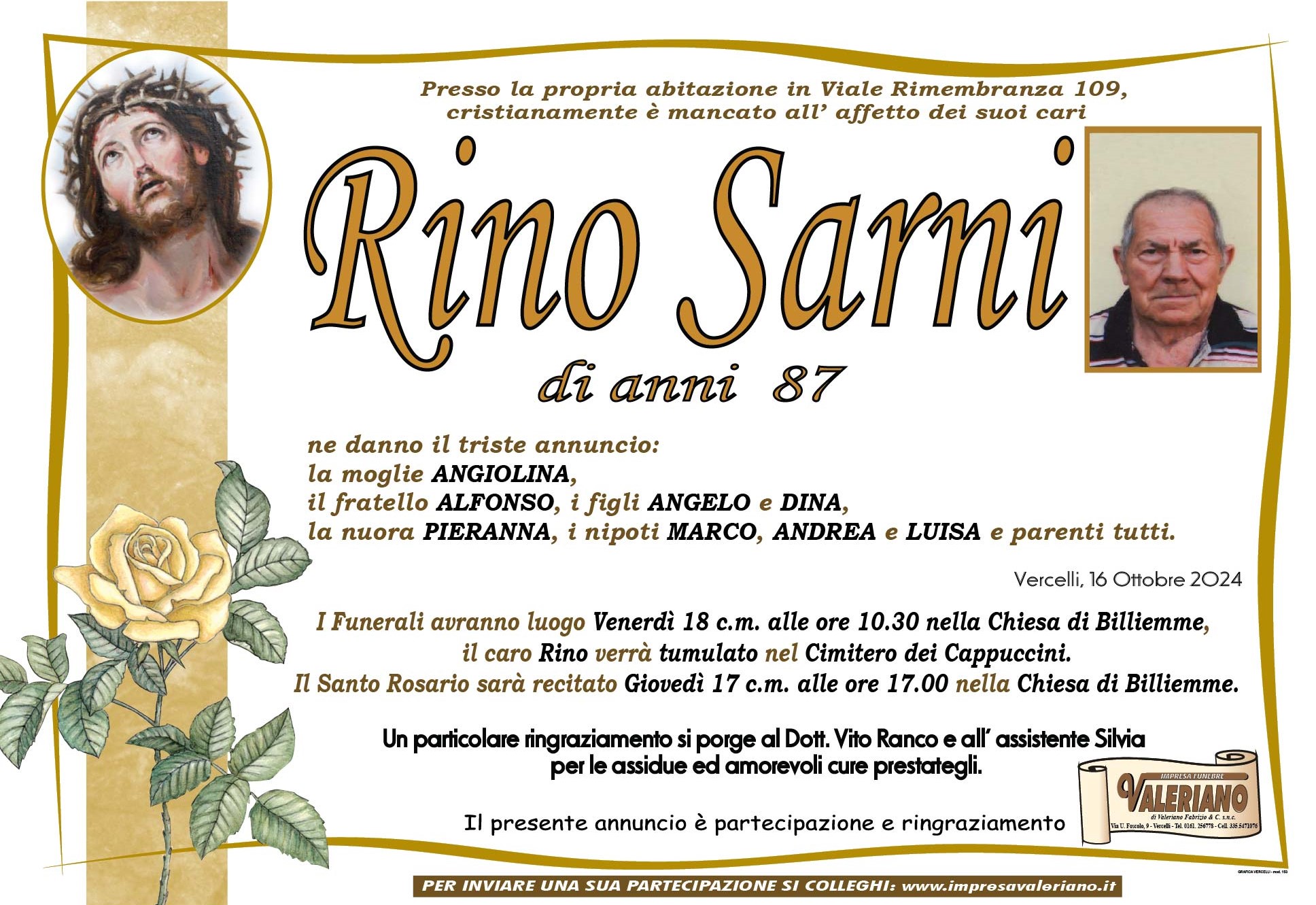 RINO SARNI - VercelliOggi.it