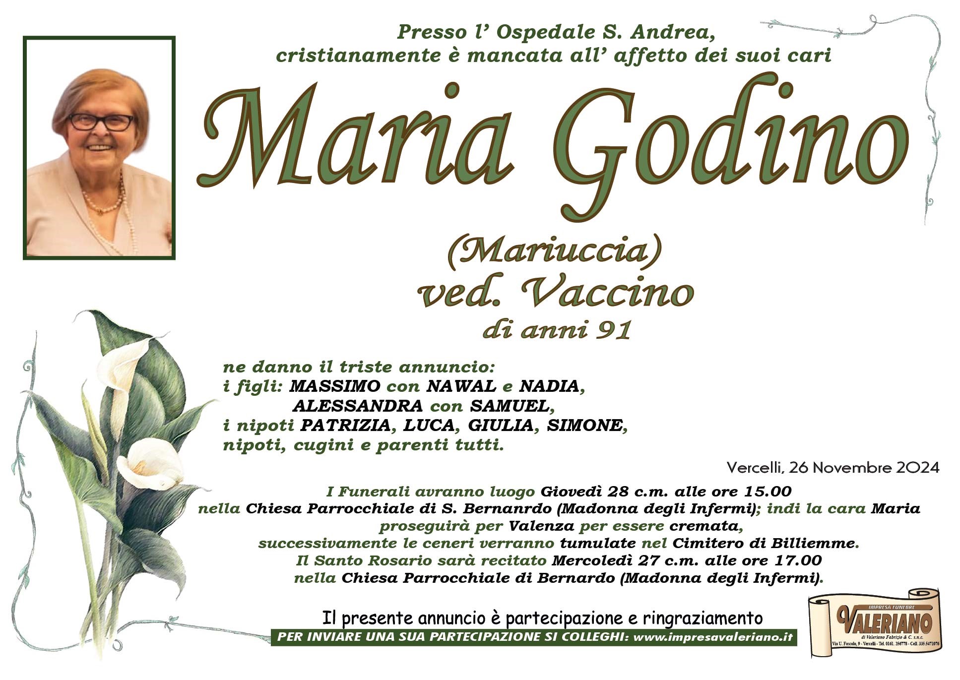 MARIA GODINO - VercelliOggi.it