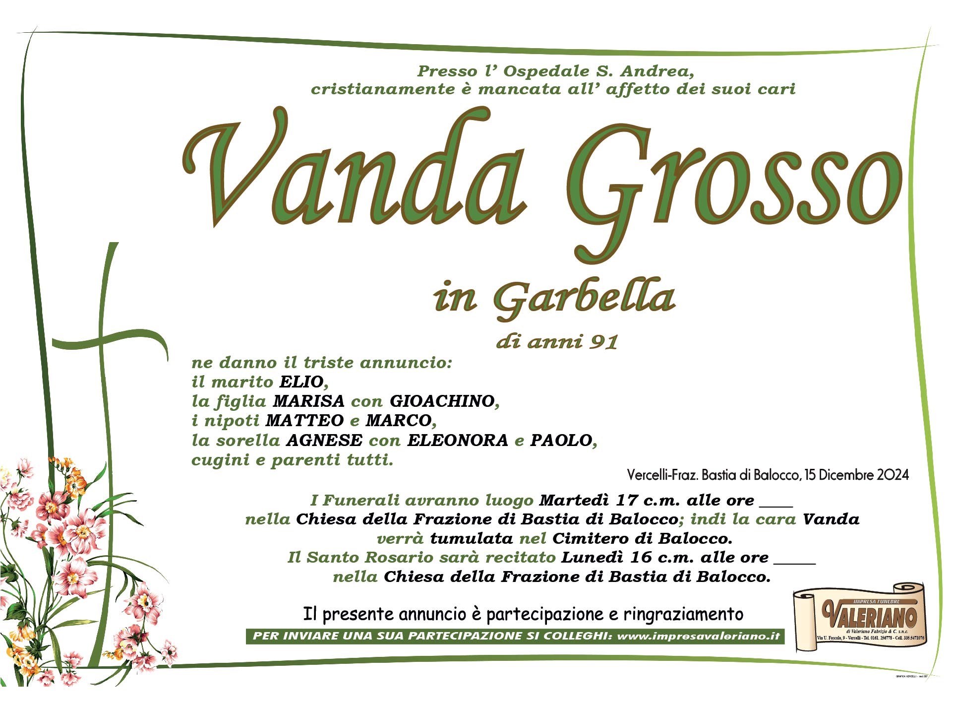 VANDA GROSSO - VercelliOggi.it