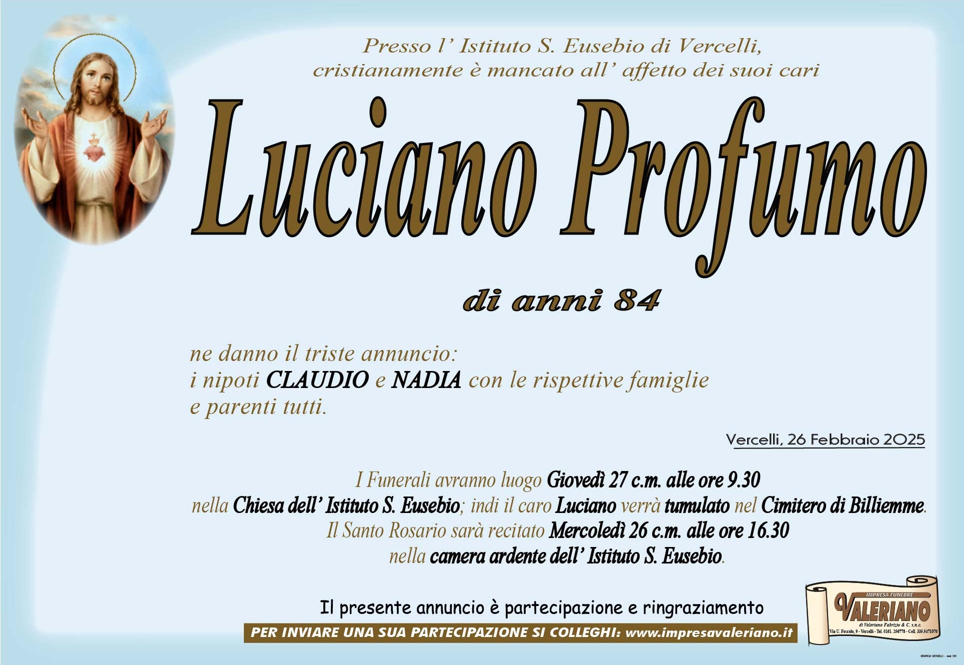 LUCIANO PROFUMO - VercelliOggi.it
