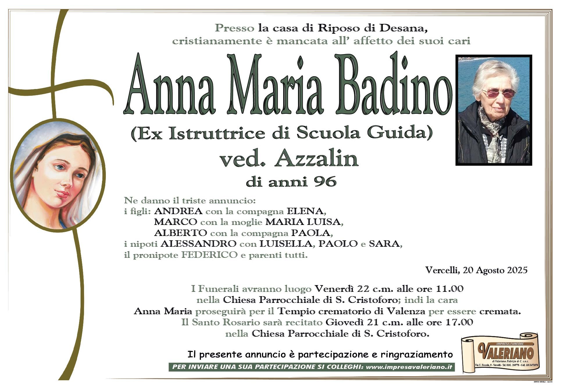 ANNA MARIA BADINO - VercelliOggi.it
